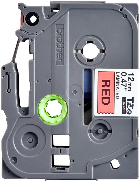 Labeltape Brother P-touch TZe-431 standaard 12mm zwart op rood Van de Ven